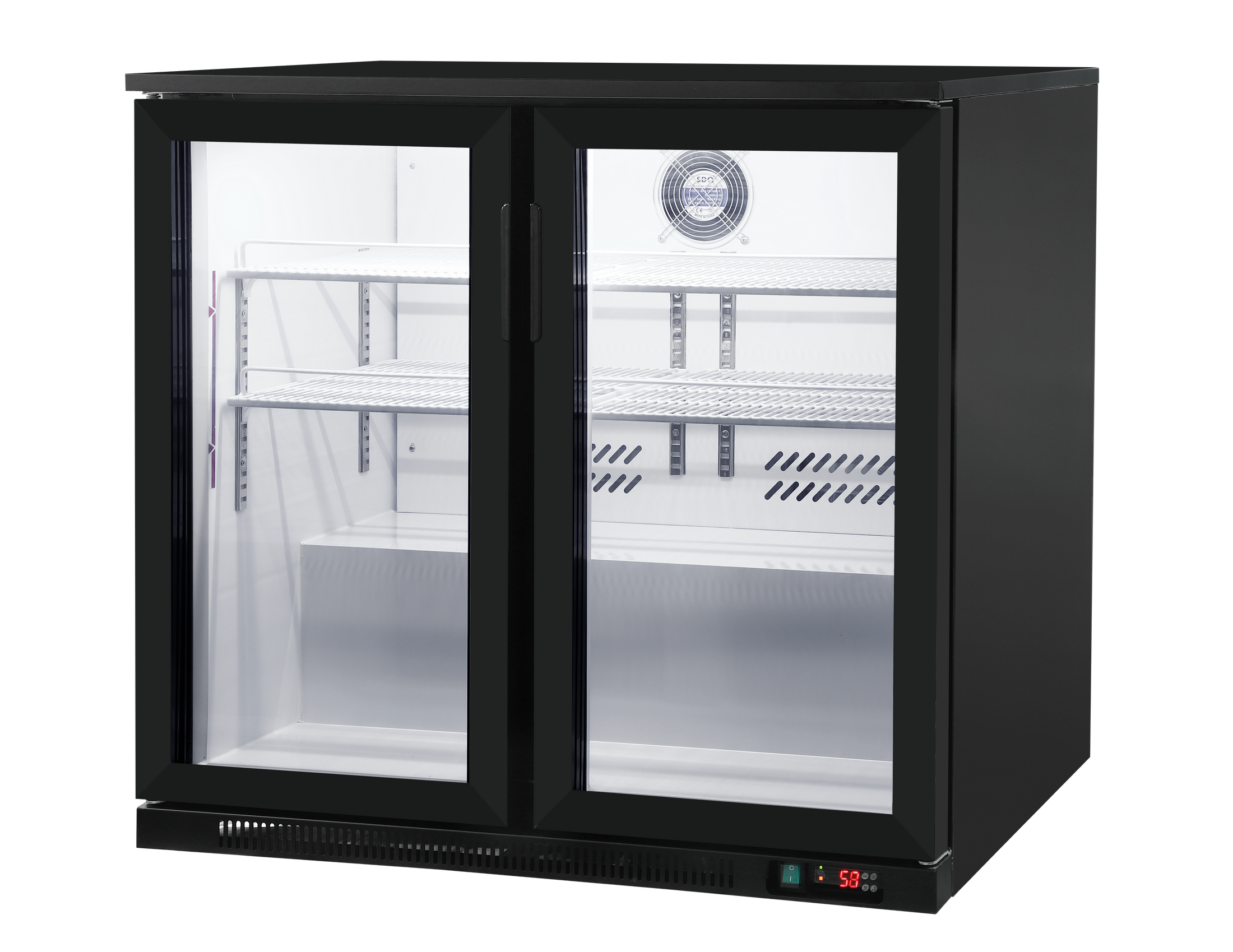 West Kitchen WBC250 35"W Back Bar Refrigerator with 2 Glass Doors