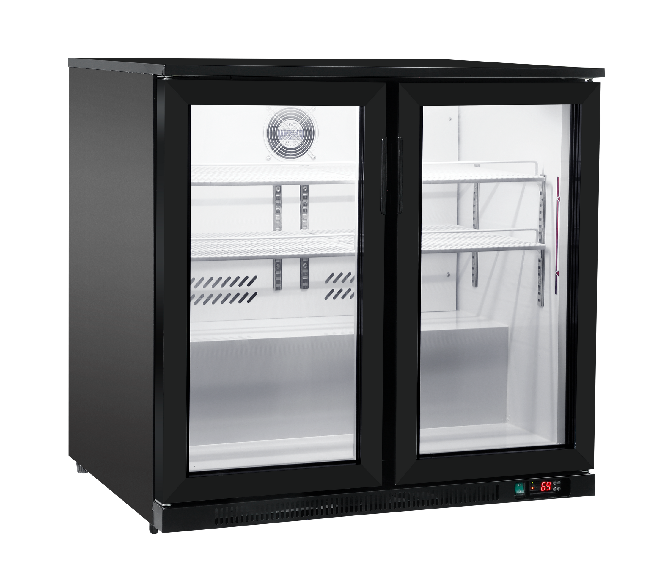 West Kitchen WBC250 35"W Back Bar Refrigerator with 2 Glass Doors