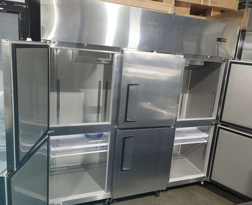 West Kitchen WSCD-660R 72"W Reach-In Refrigerator with 6 Solid Half Do