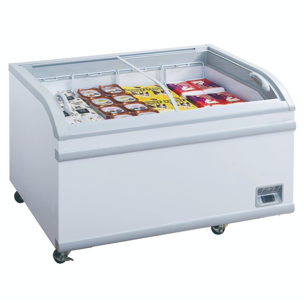 West Kitchen WD-700Y 79"W Glass Slide Top Ice Cream Display Freezer