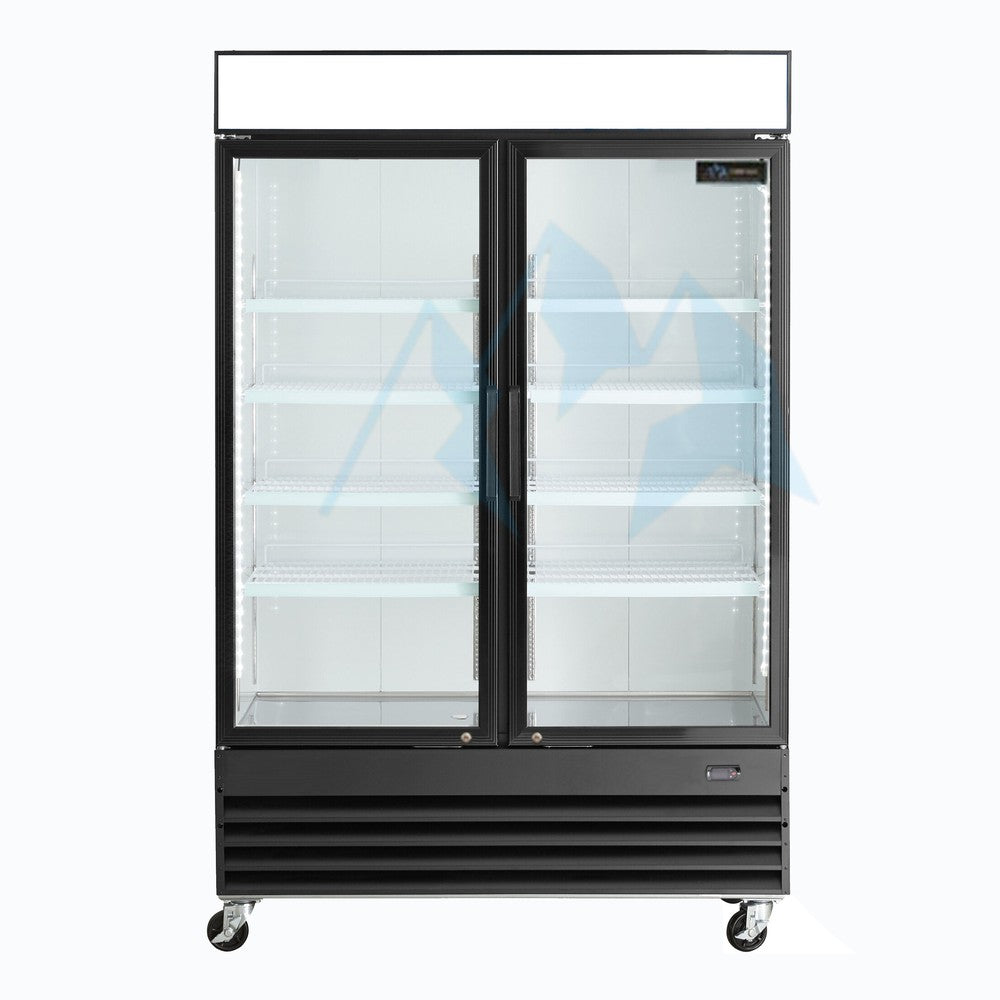 West Kitchen WM41R 47"W 2 Door Swing Glass Merchandiser Refrigerator